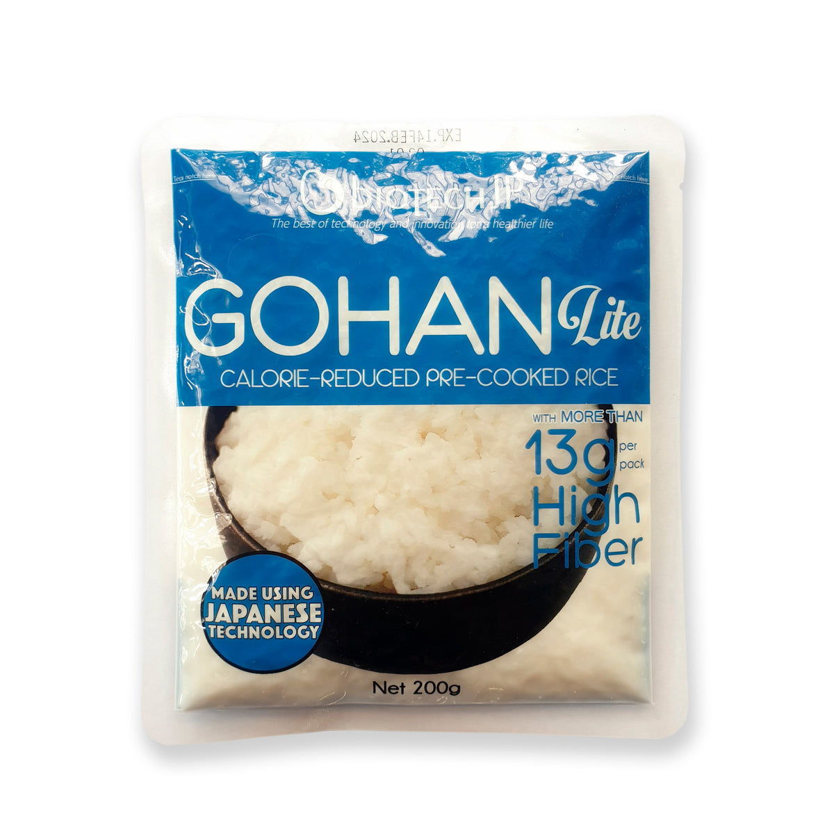 Gohan lite 200grams (Calorie-reduced Pre-cooked Rice) in pouch ...